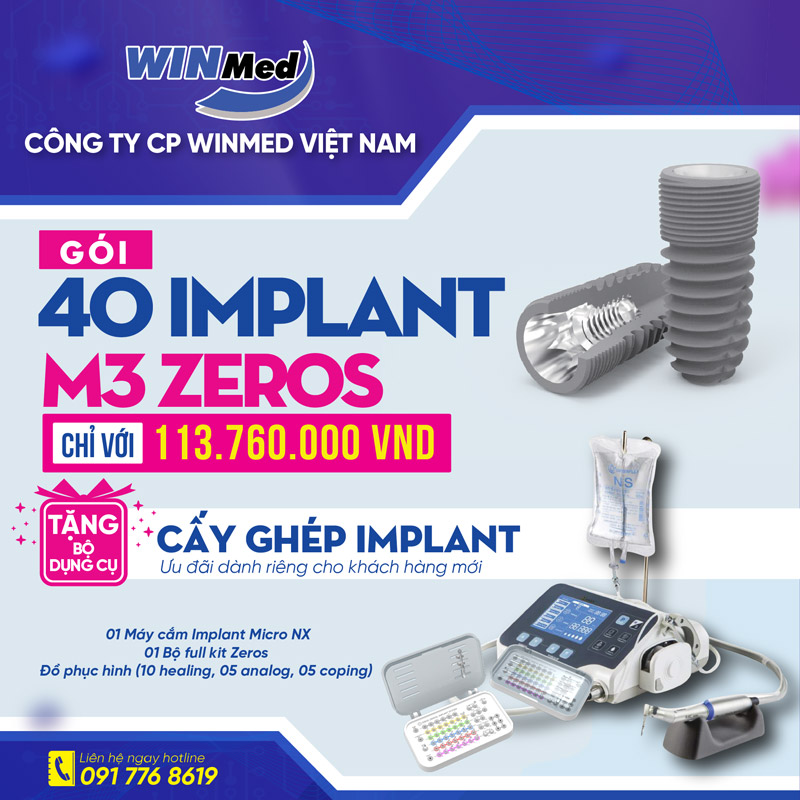Implant M3 ưu đãi sốc chào mừng Hội nghị RHM VIDEC 2023 - Winmed